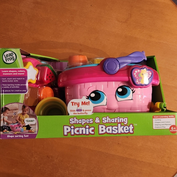 Leapfrog | Toys | Leap Frog Shapes Sharing Picnic Basket Pink | Poshmark